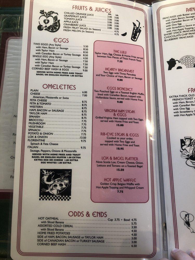 Menu at Sand Castle Diner restaurant, Beachwood