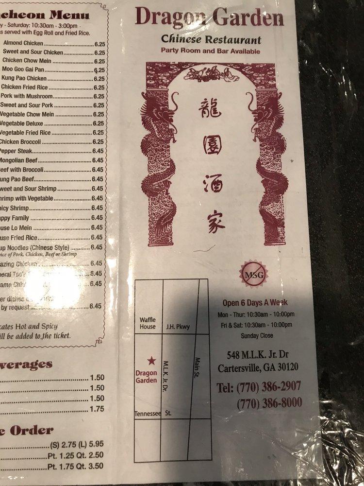 Dragon Garden Chinese Restaurant Menu Bundamba | Fasci Garden