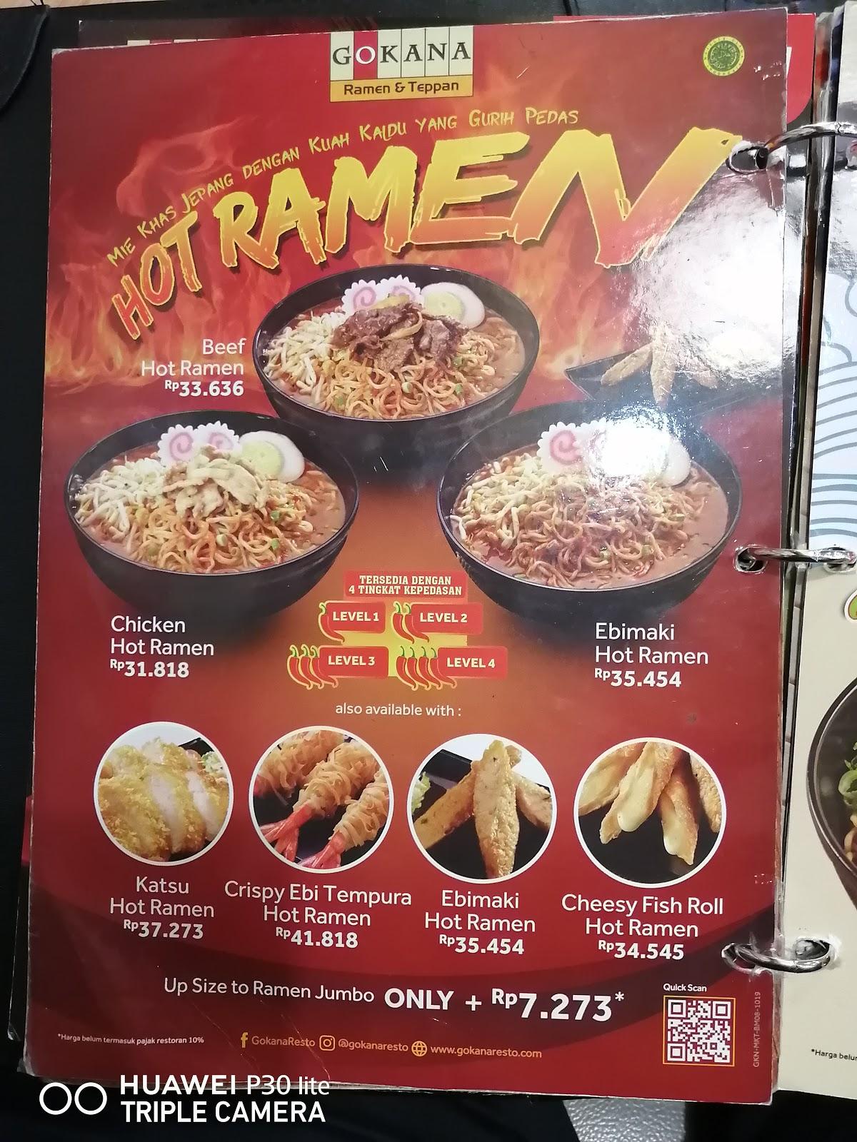 Menu at Gokana Ramen & Teppan - SMS restaurant, Tangerang, Summarecon ...