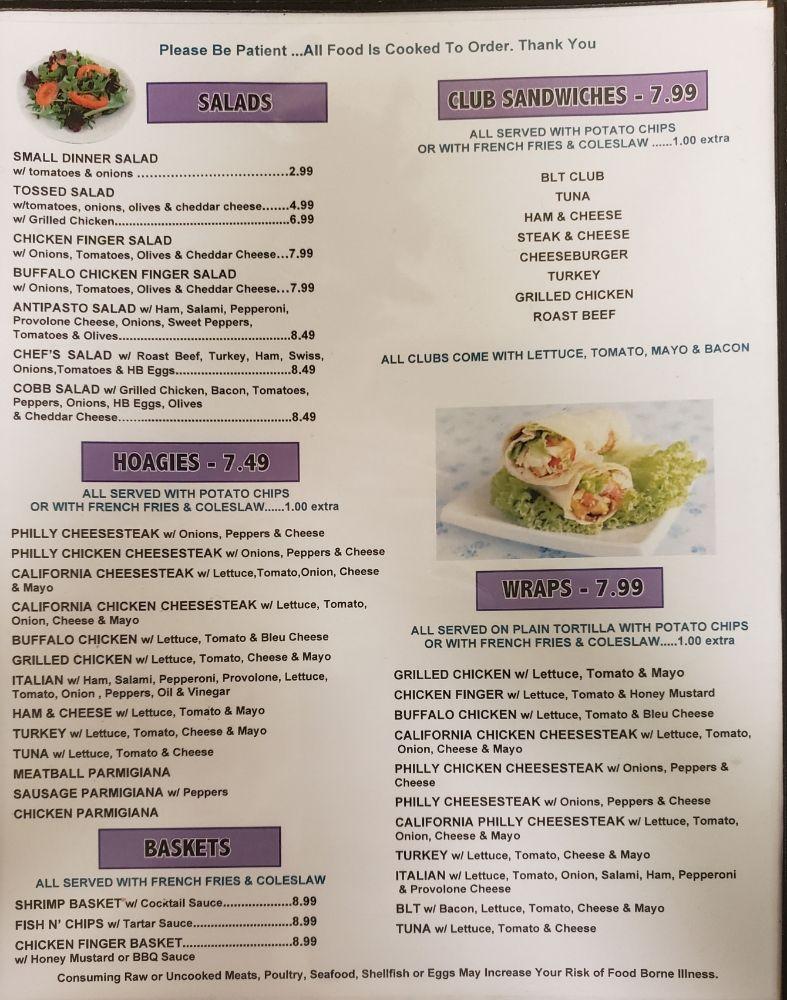 Menu at Mary's Purple Rose Cafe & Diner, Freeland