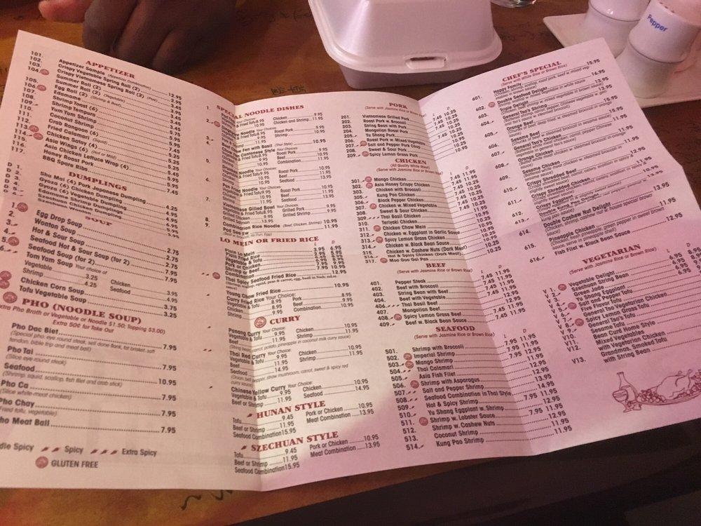 Menu at Modern Asia pub & bar, Frederick