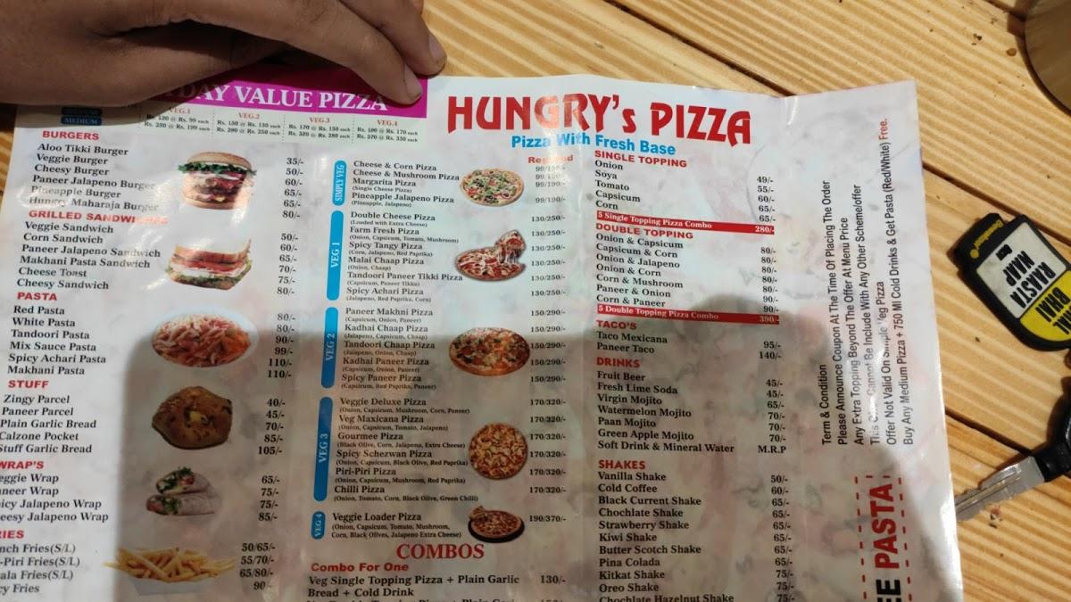 Menu at Hungry Hub, Kurukshetra, Scf 36