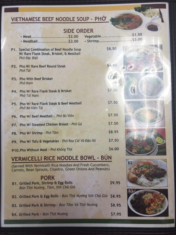 Menu at Pho Plus Vietnamese Restaurant, San Antonio, Austin Hwy #103
