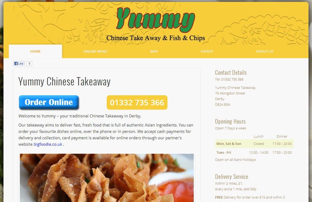 Menu at Yummy Chinese Takeaway fast food, Derby, 75 Abingdon St