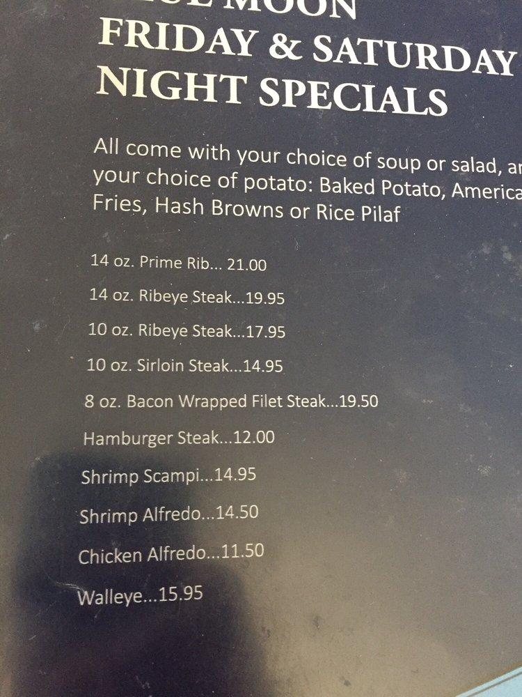 Menu at Blue Moon pub & bar, Armour