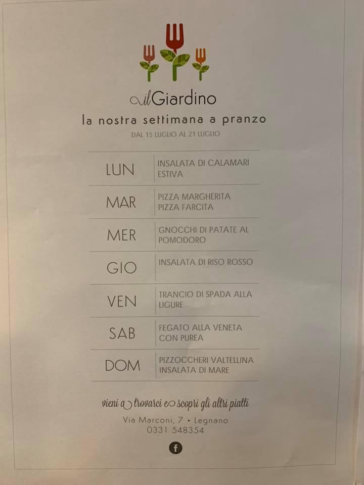 Menu at IL GIARDINO Ristorante self service, Legnano