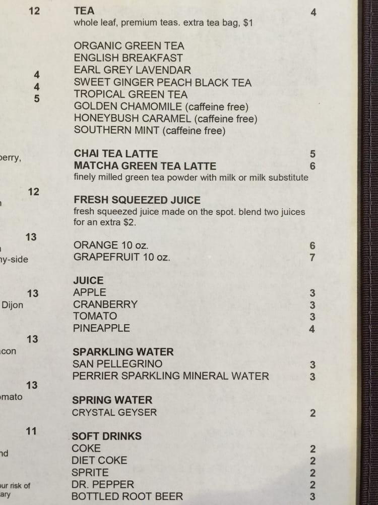 Menu at Eight AM Brunch restaurant, San Francisco