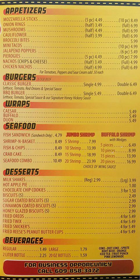 Menu at Chicken to Go restaurant, Hamilton Township, S Broad St