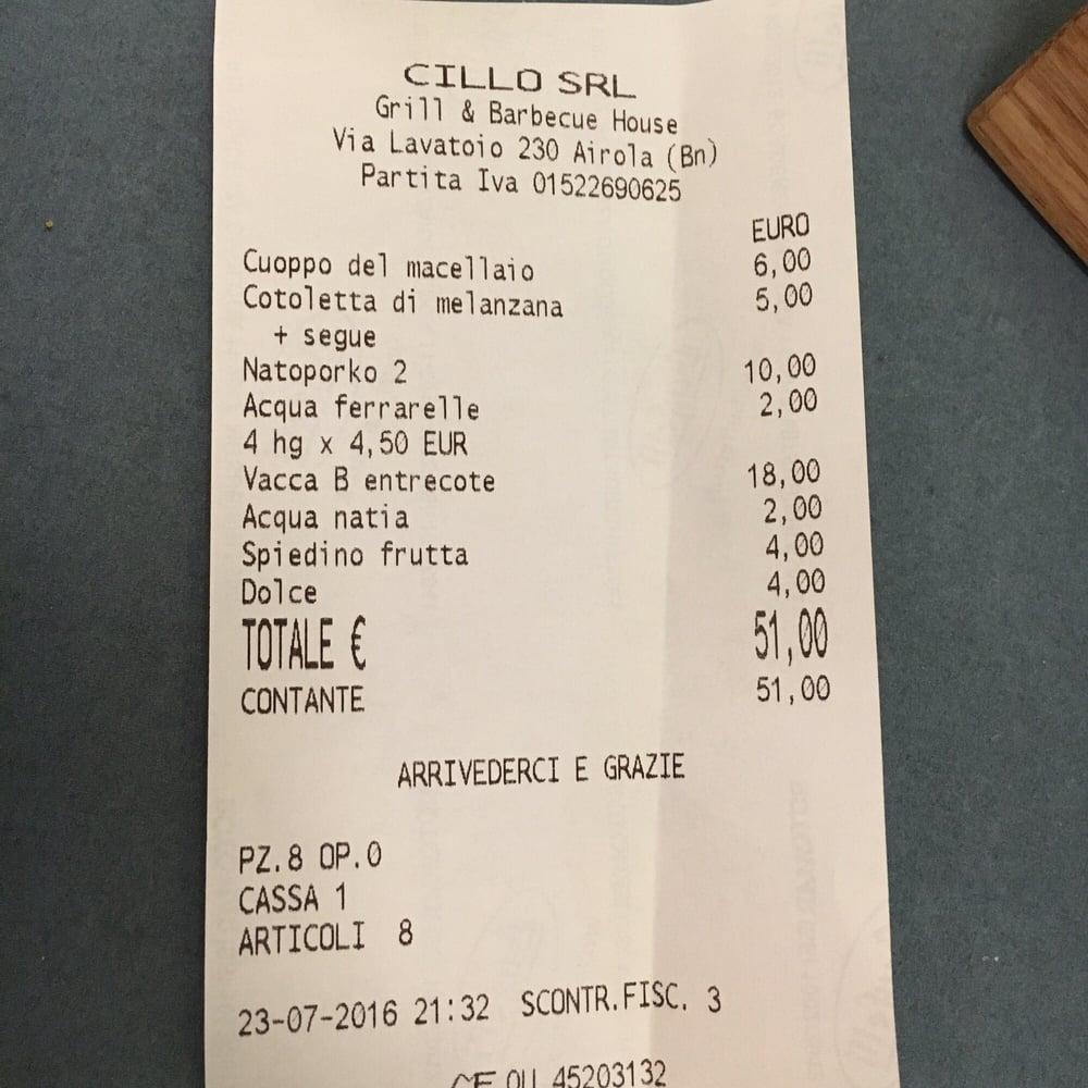 Speisekarte von Macelleria Cillo BBQ, Airola