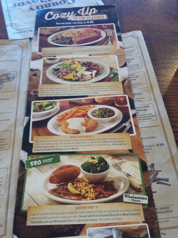 Menu at Cracker Barrel Old Country Store, Jeffersontown, Kentucky Mills Dr