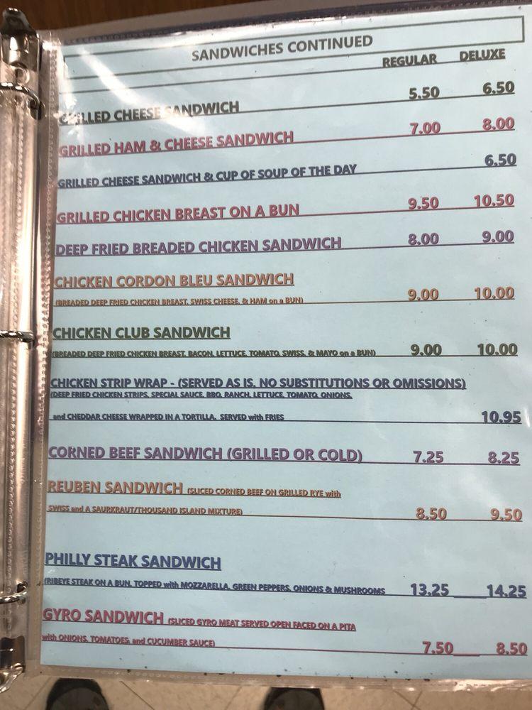 Menu at Manny's Snack Shack restaurant, Twin Lakes