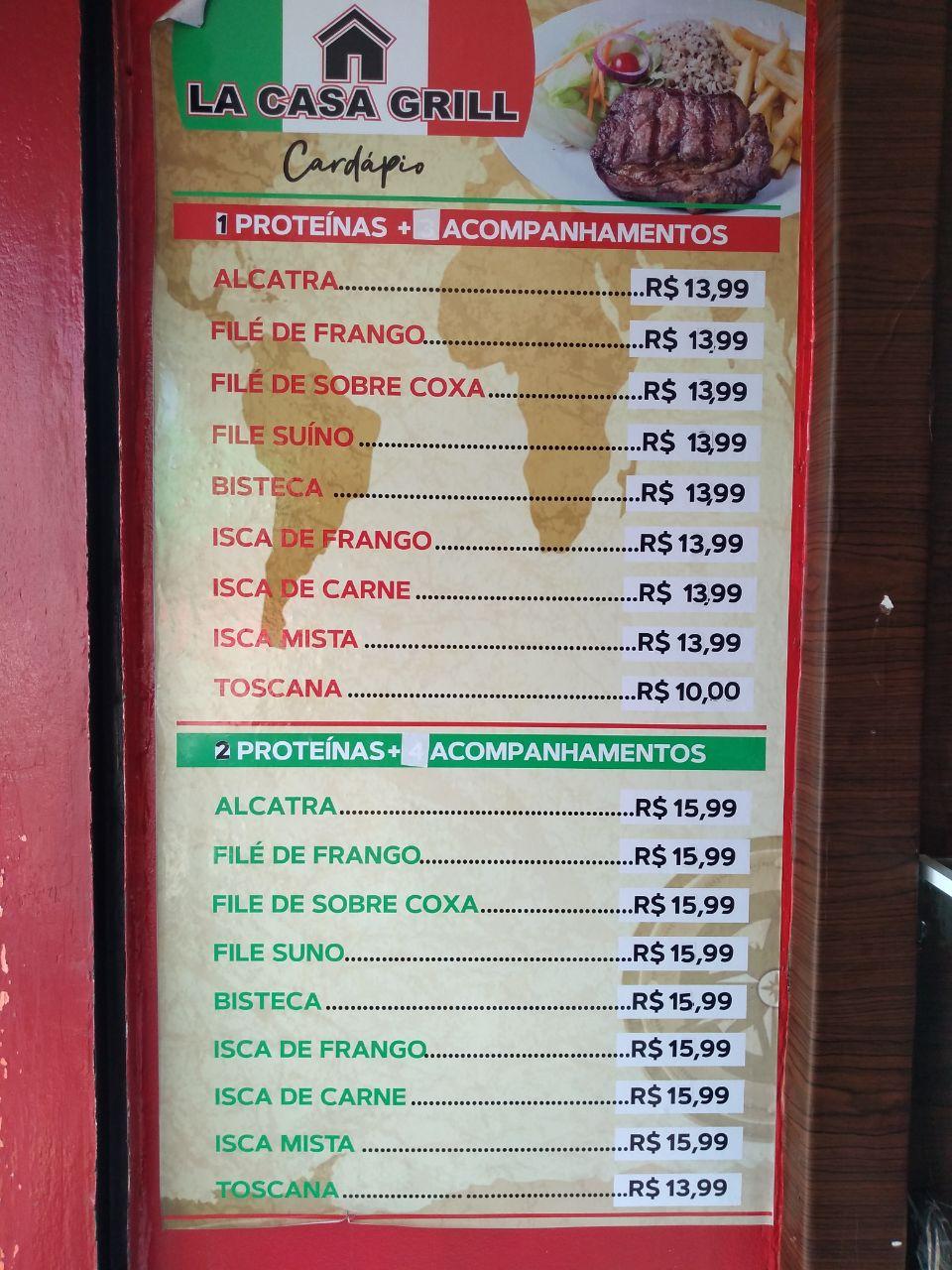 Menu em La Casa Grill restaurante, Salvador, Av. Aliomar Baleeiro, 515