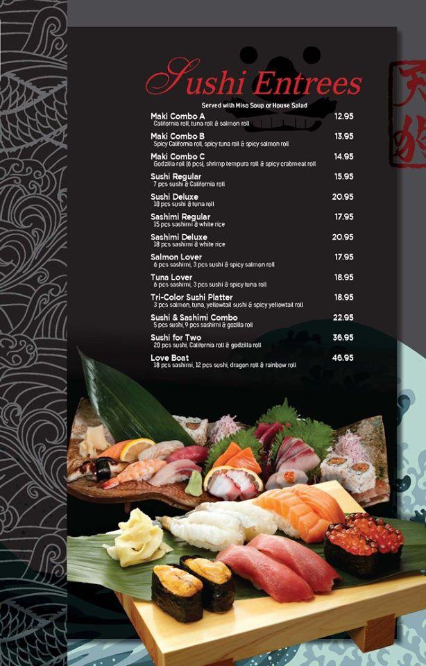 Menu at Tengu Asian Bistro restaurant, Albany