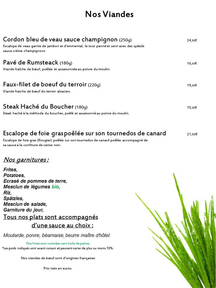 Menu at Les 4 Elements restaurant, Schiltigheim, 6 avenue Pierre Mendes ...
