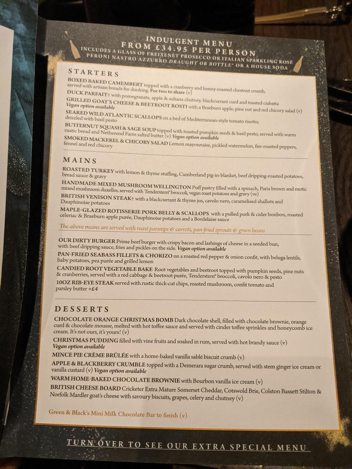 Menu at Apple Tree Gerrards Cross pub & bar, Gerrards Cross