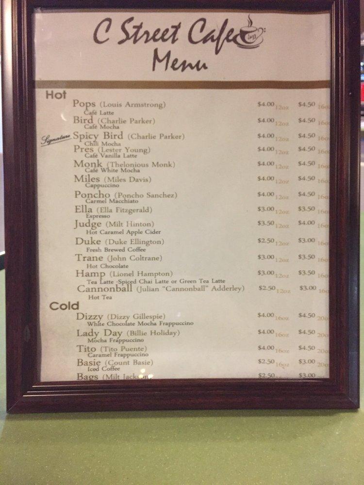 Menu at C Street Cafe, Ontario
