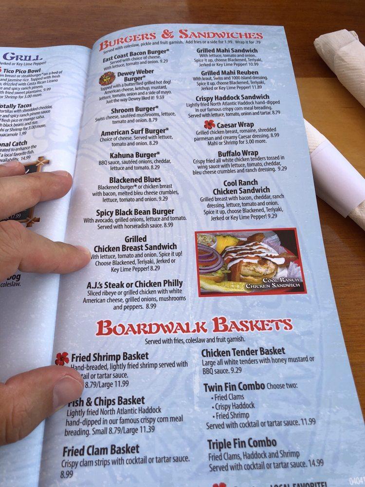 Menu at Long Doggers restaurant, Cocoa Beach