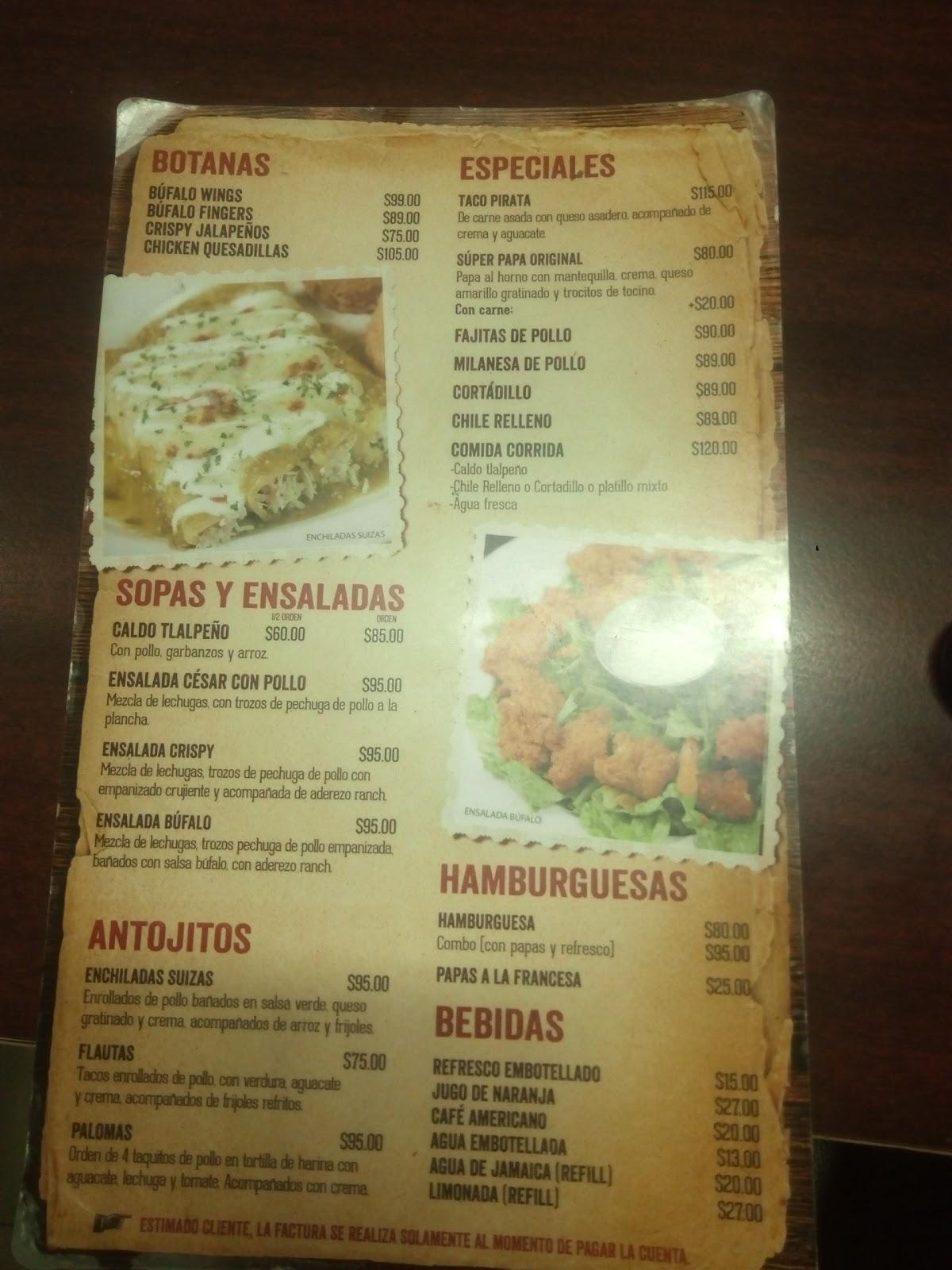 Menu at Los Corrales Sucursal Castaños restaurant, Castaños Municipality