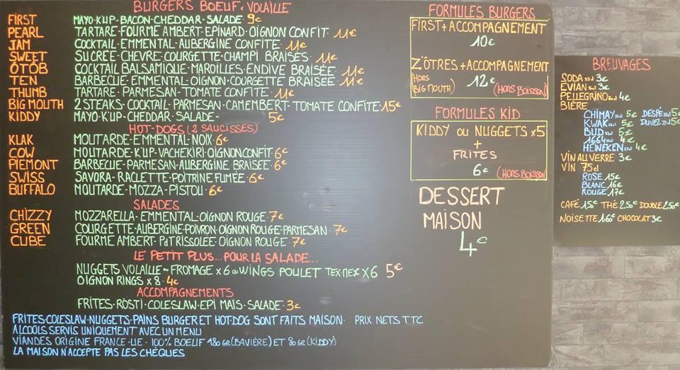 Menu at Break' N Burger restaurant, Antibes