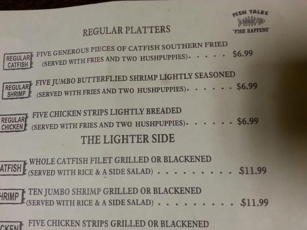 Menu at Fish Tales restaurant, New Caney, TX-494 Loop