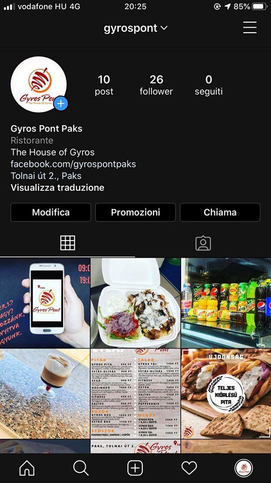 Menu at Gyros Pont Paks restaurant, Paks