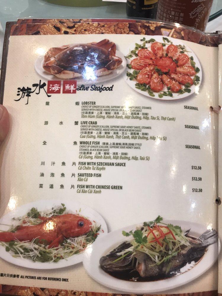 Menu at HK Cafe, Portland