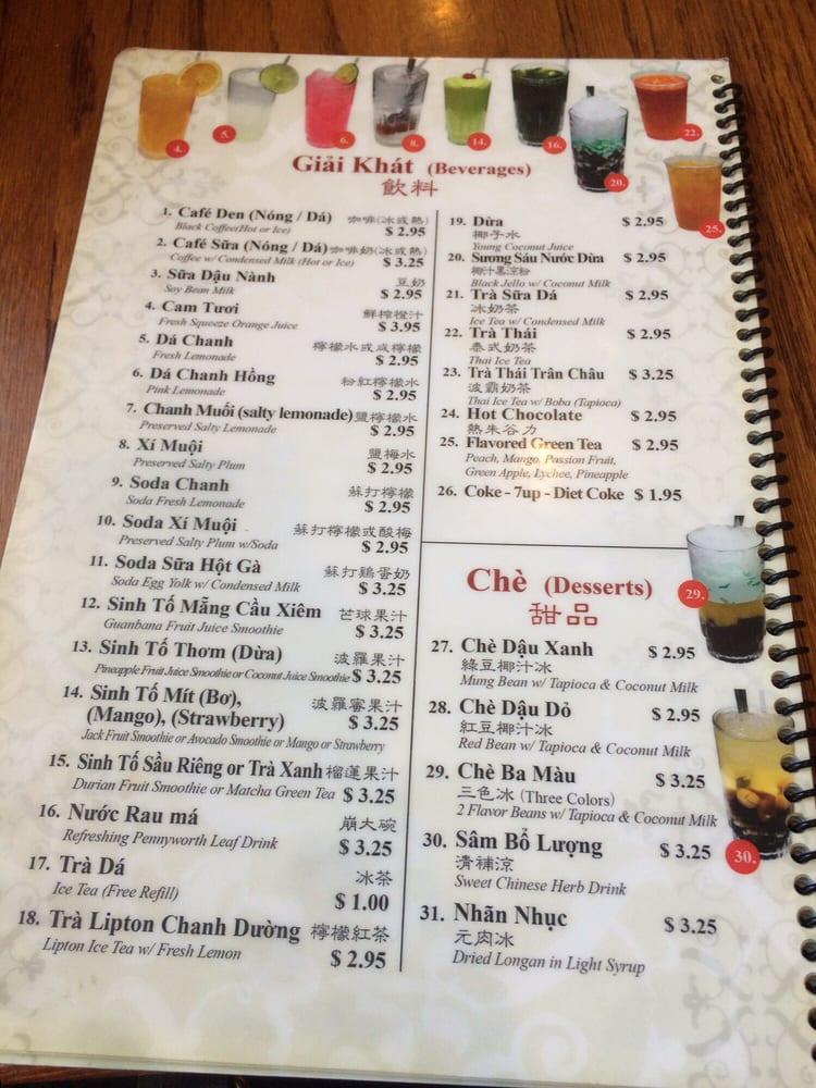 Menu at Saigon Eden restaurant, San Gabriel, 980 E Las Tunas Dr # C