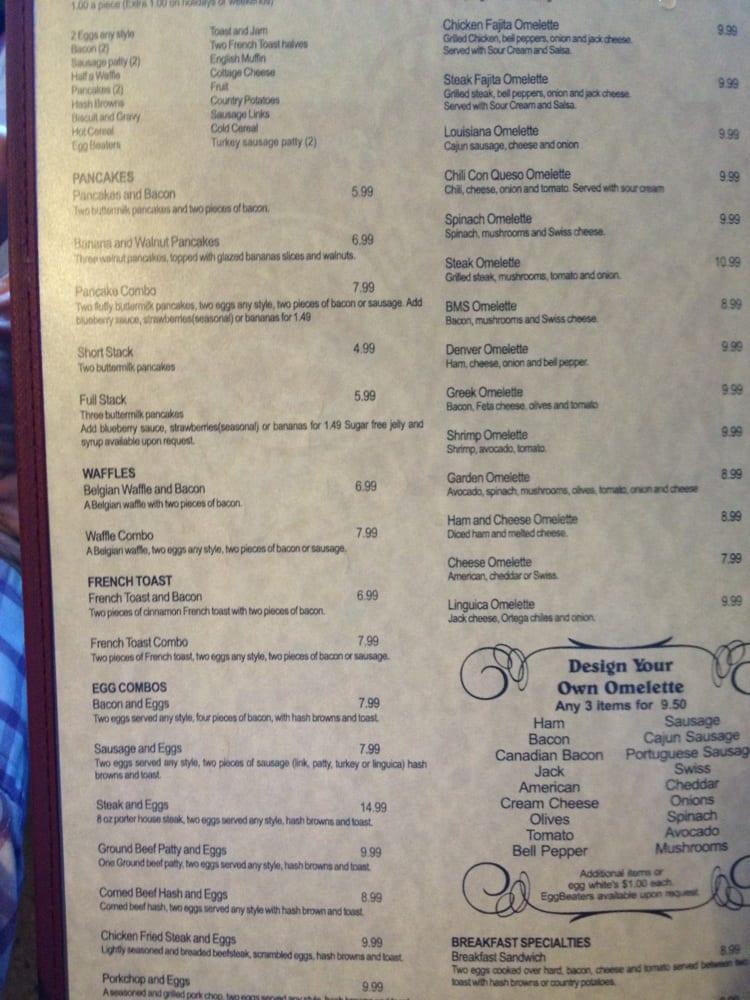 Menu at Benicia Grill restaurant, Benicia