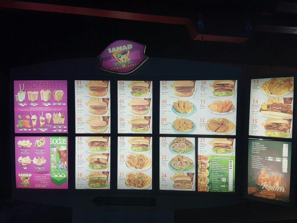 Menu at Sanad Freeze restaurant, Earlimart
