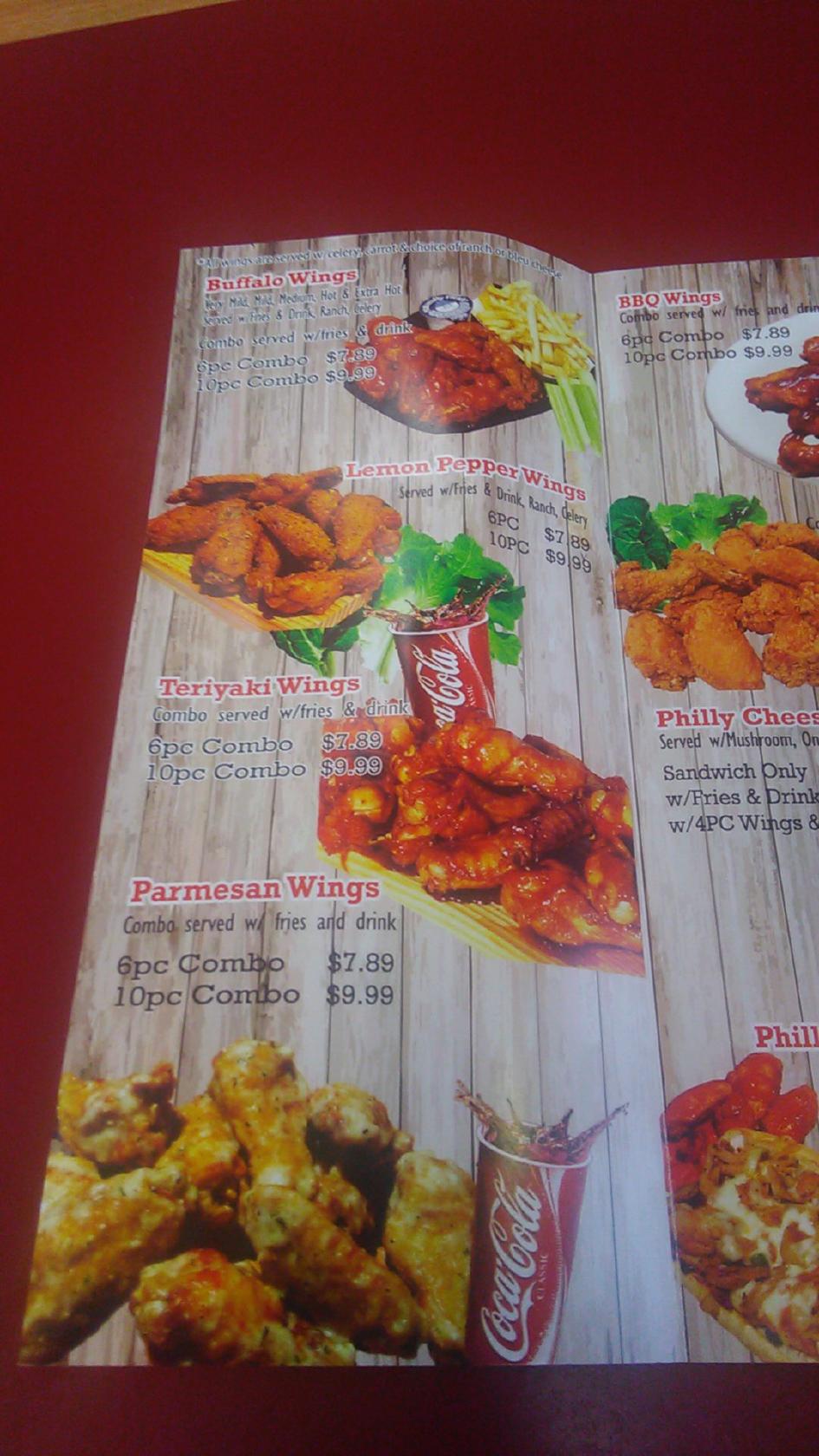 Menu at Tim's Chicken restaurant, Memphis, 2881 Covington Pike