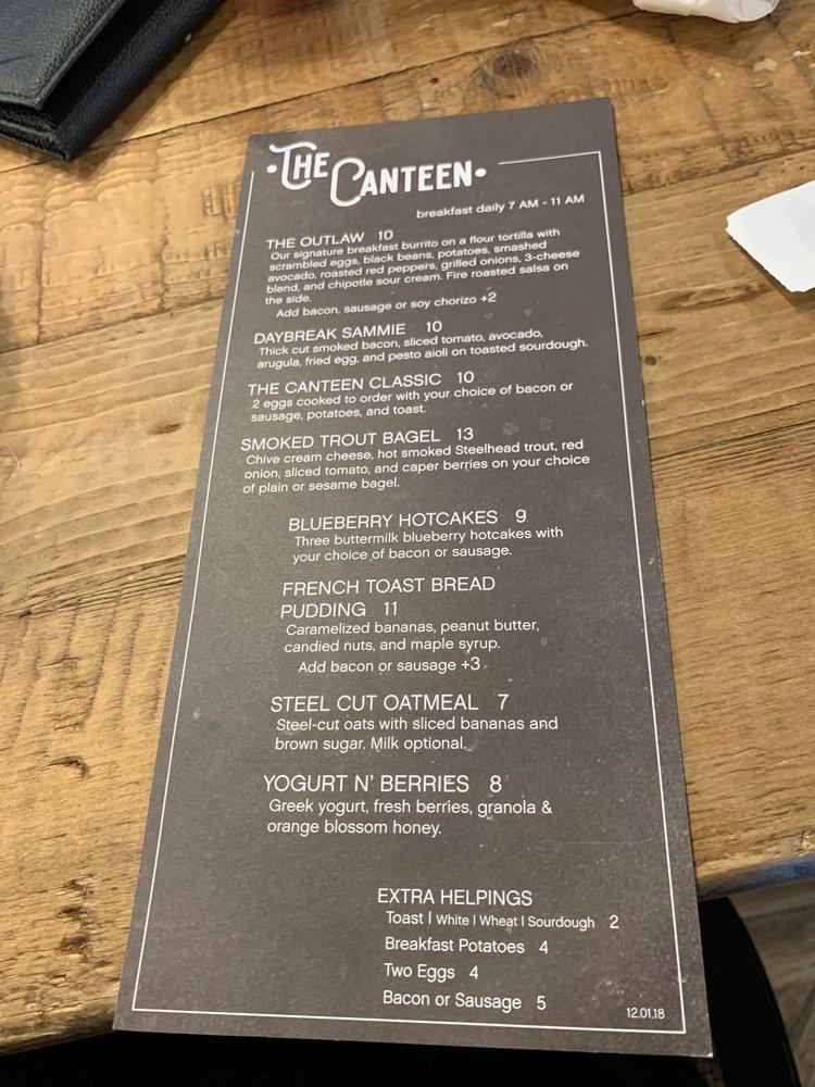 Menu at The Cow Tipper at Oceanpoint Ranch restaurant, Cambria