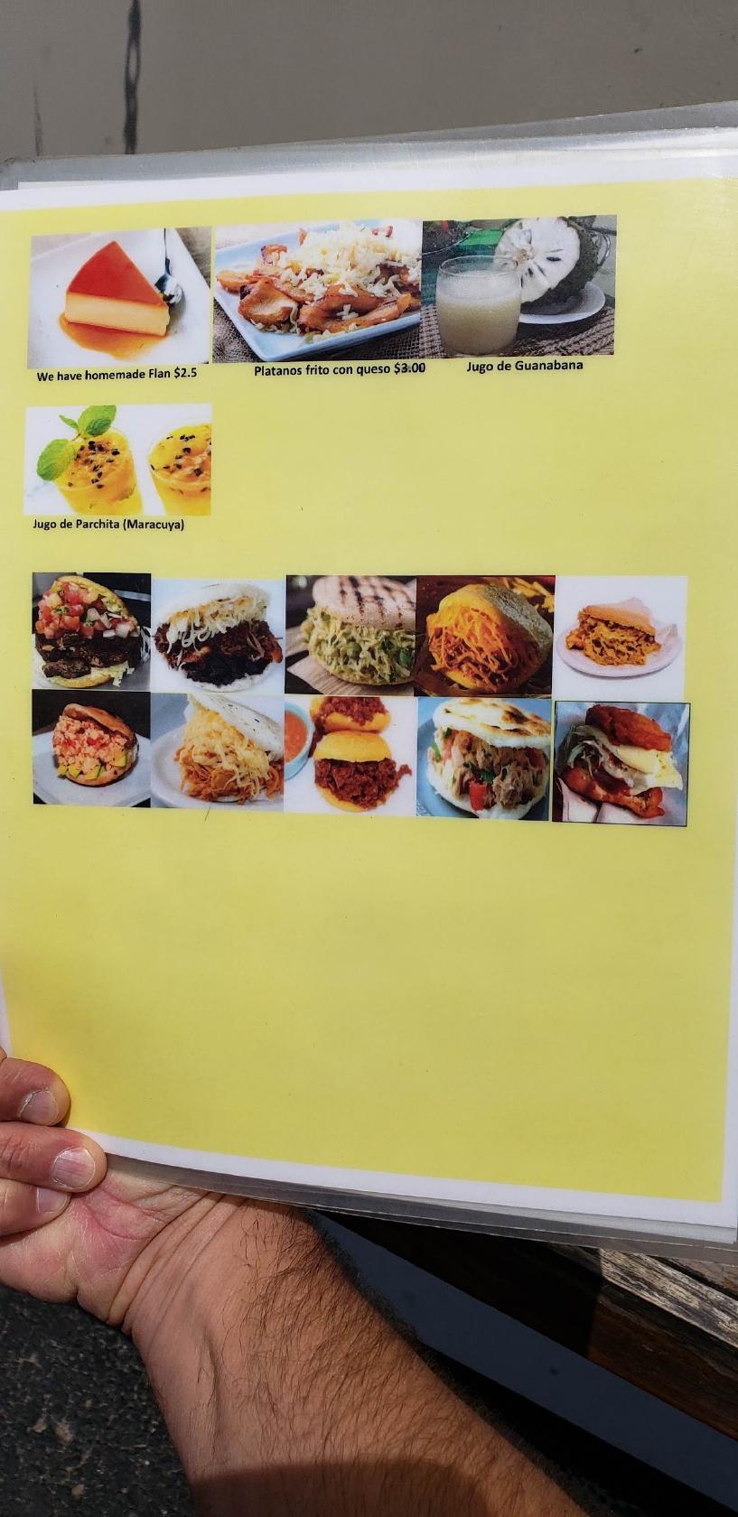 Menu at El Arepón Venezuelan Food restaurant, Bellevue