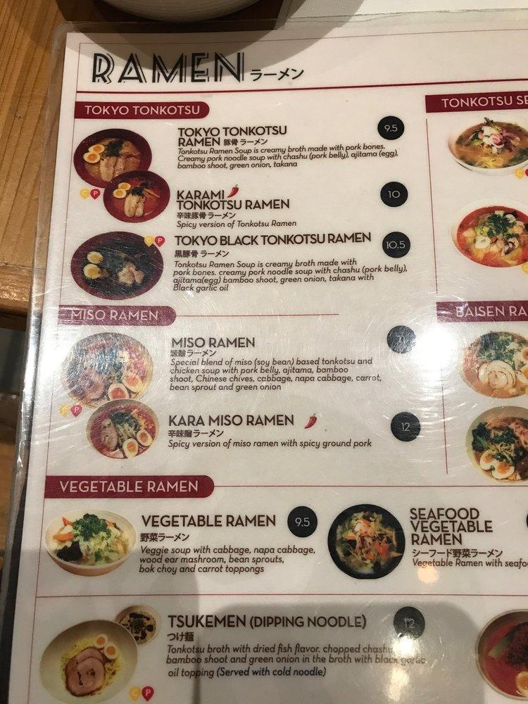 Menu at Hanabi Ramen Carrollton restaurant, Carrollton