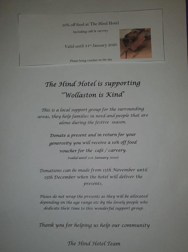 Menu at The Hind Hotel pub & bar, Wellingborough, 38 Sheep St