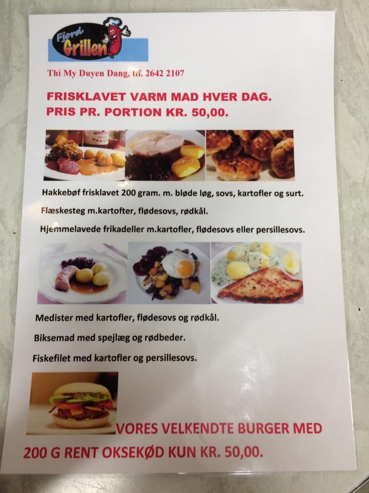 Carta del restaurante Fjord Grillen, Hadsund