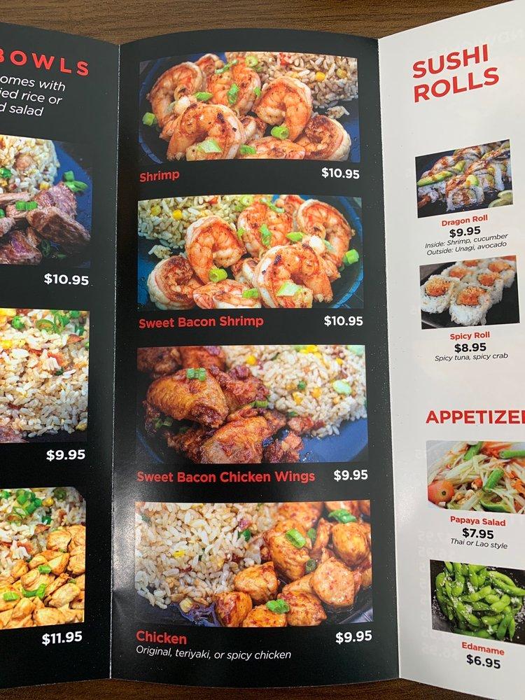 Menu at Teppan Bowl restaurant, Clovis