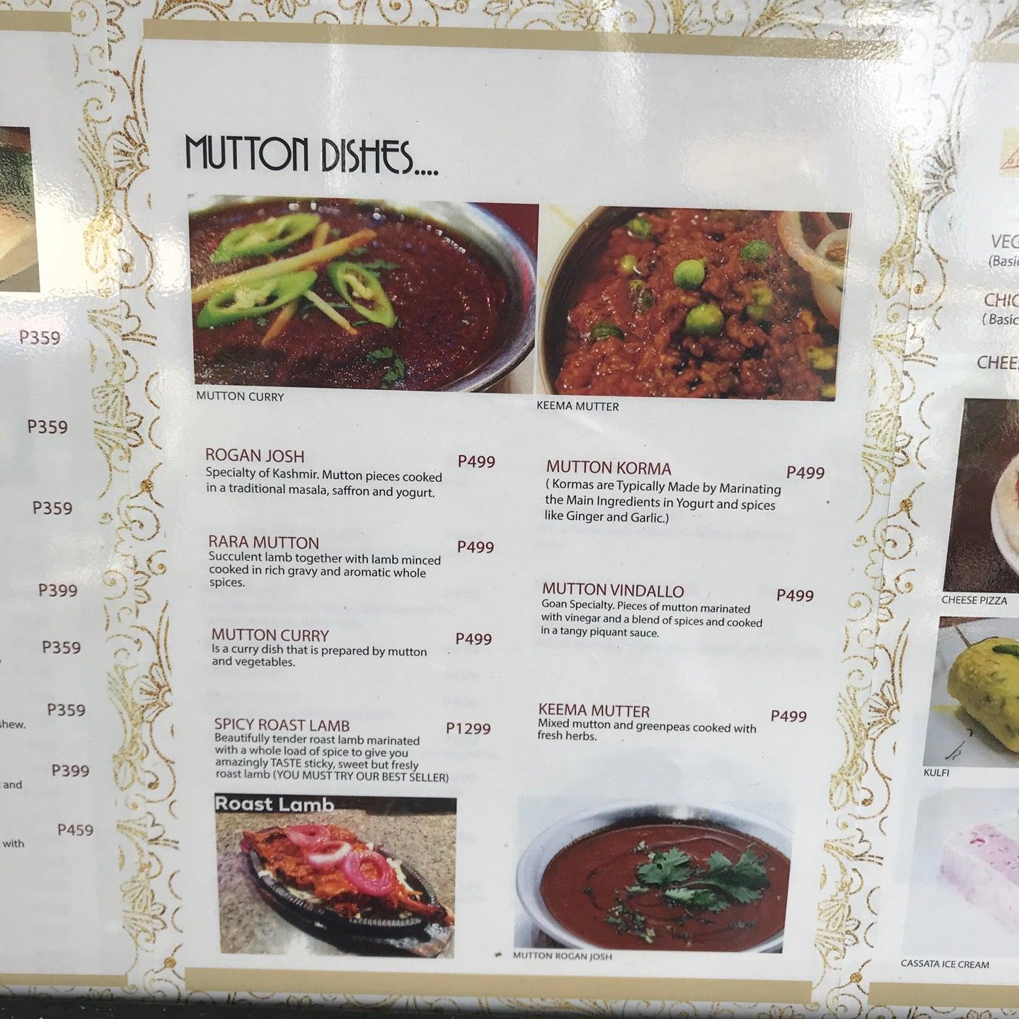 Menu at Bollywood - Greenbelt restaurant, Makati, 3/F Greenbelt 3 Ayala ...