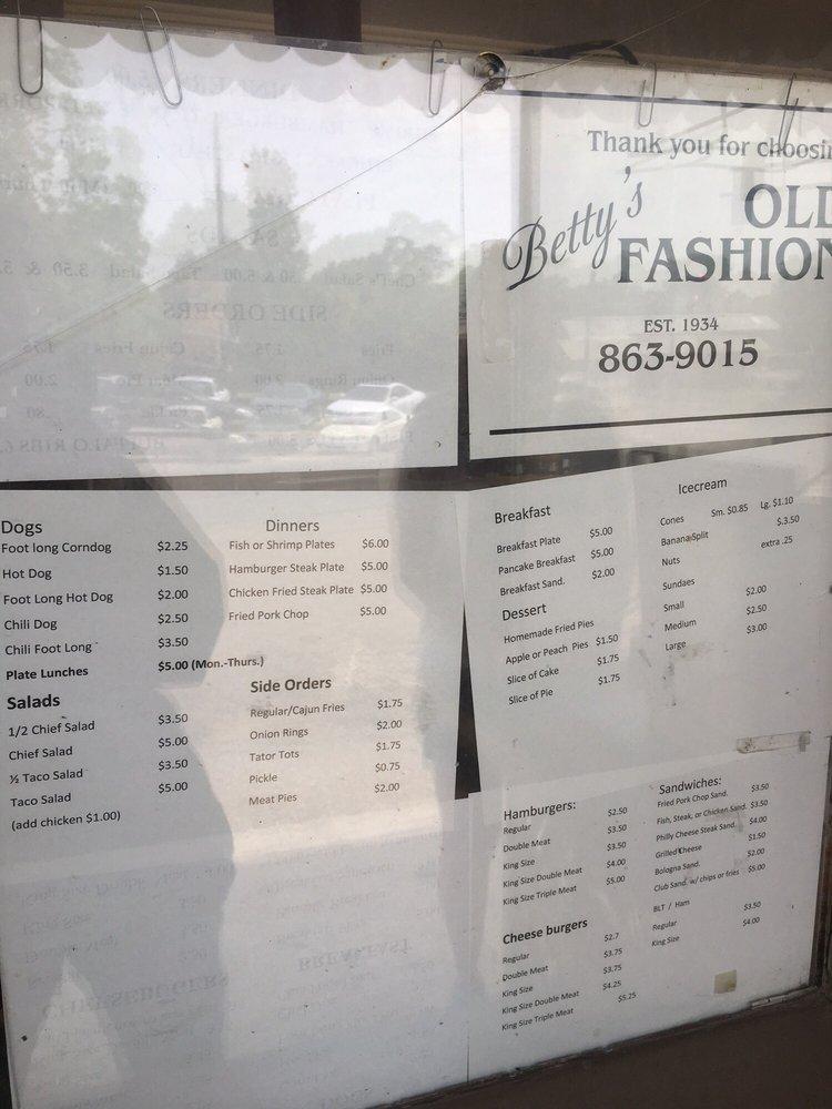Menu at Old Fashion restaurant, El Dorado, 919 E Hillsboro St