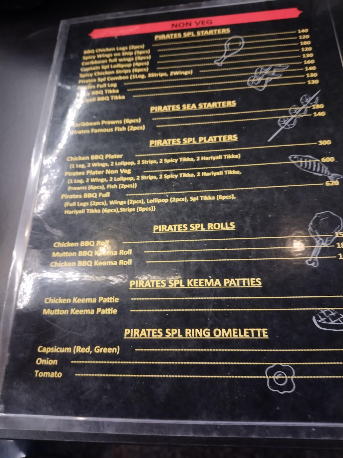 Menu at The Pirates Barbeque, Bengaluru