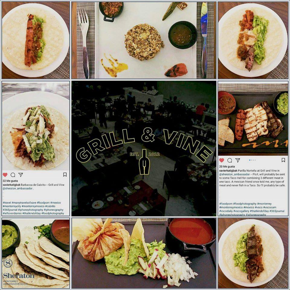 Menu at Grill & Vine restaurant, Monterrey