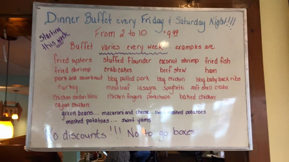 Menu at Stargate restaurant, Harrington