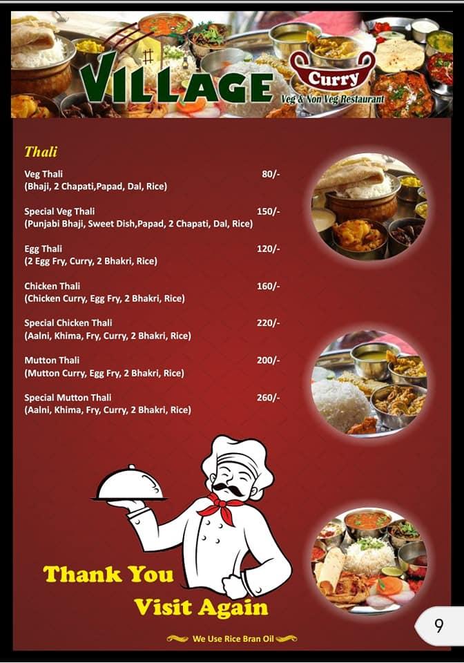 Menu at Village Curry Veg Non-Veg Pune, Pune
