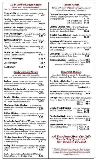 Menu at Fat Boyz pub & bar, Tisch Mills