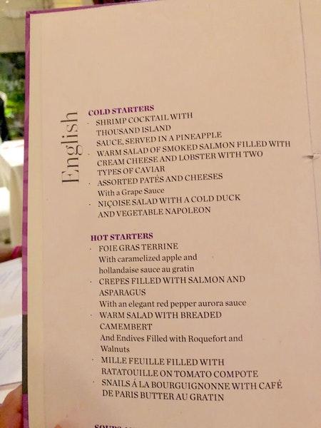 Menu at Steak House Santa Fe restaurant, Punta Cana