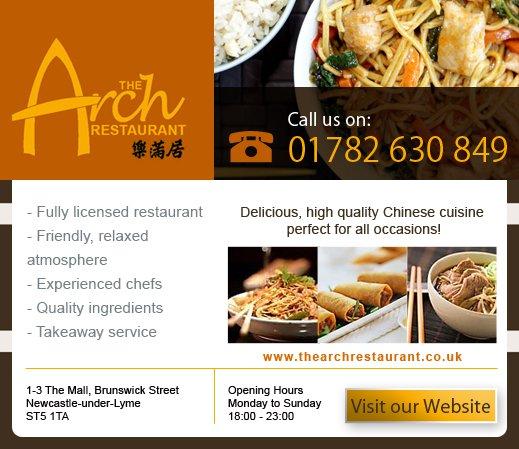Menu at The Arch Restaurant, Newcastle-under-Lyme