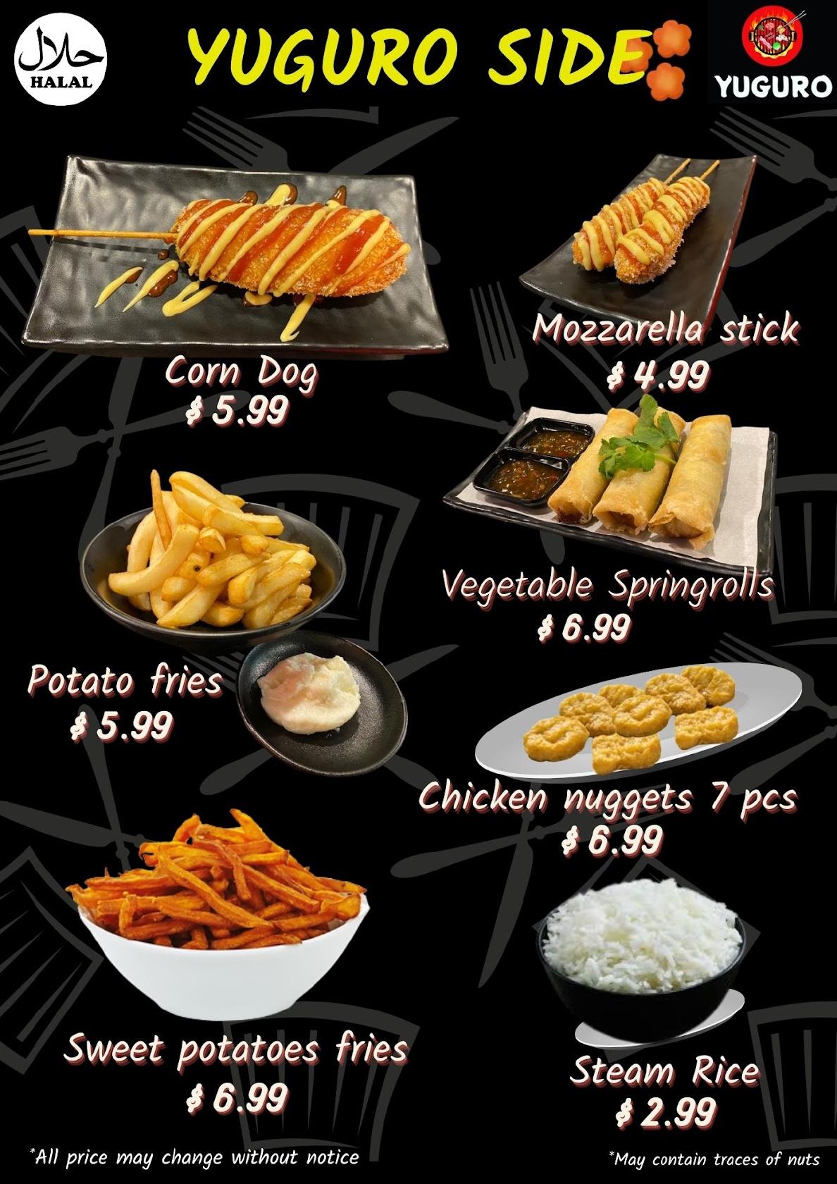 Menu at Yuguro Fusion Grill and Soup Pot QV Melbourne restaurant, Melbourne
