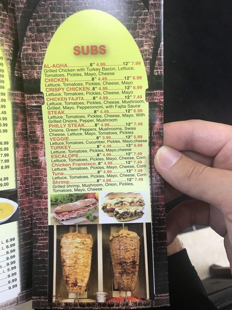 Menu at Alagha Restaurant, Dearborn Heights