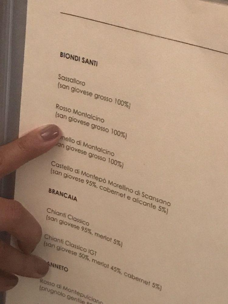 Menu da Il Chianti Vineria pub & bar, Roma, Via del Lavatore