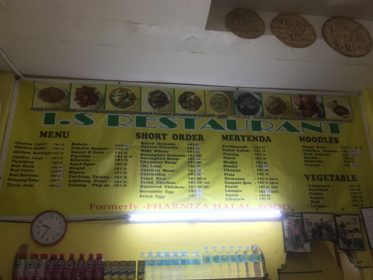 Menu at Irene Sakaluran Halal Food Restaurant, Manila
