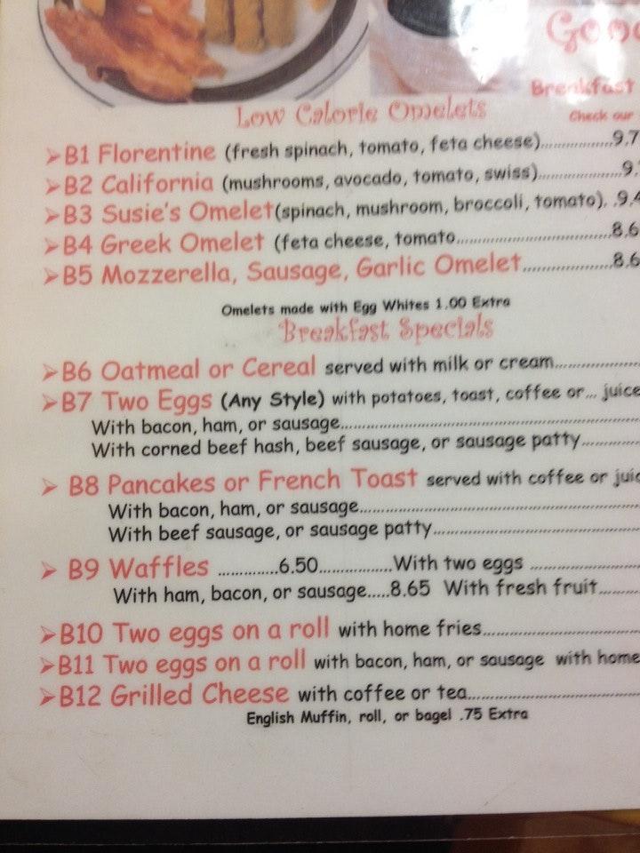 Menu at Delight Diner cafe, New York City